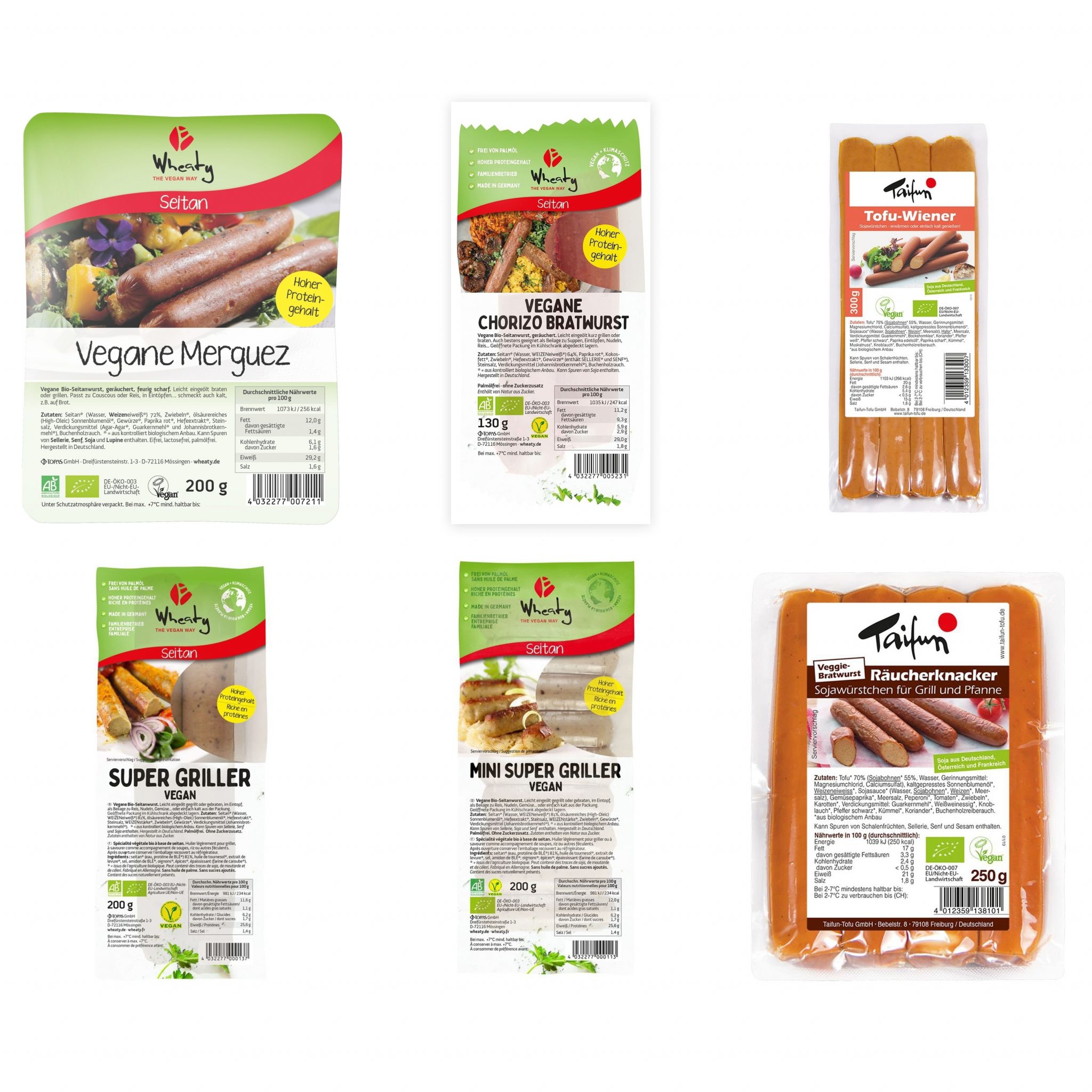 Acheter des saucisses véganes de Wheaty et Taifun ? Saucisses VEGAN Mix ...